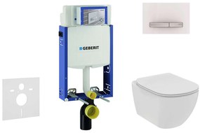 Geberit Kombifix - Set předstěnové instalace, klozetu a sedátka Ideal Standard Tesi, tlačítka Sigma50, Rimless, SoftClose, alpská bílá 110.302.00.5 NE8