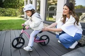 MoMi ISOKA béžové / Odrážedlo s LED koly / do 35 kg /  2 let