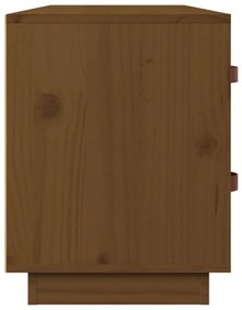 Lavice s botníkem medově hnědá 110x34x45 cm masivní borovice