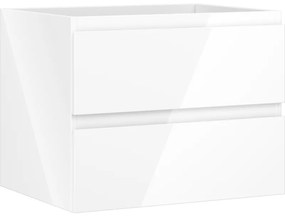 Mexen Orio koupelnová skříňka pod umyvadlo 60 cm, 2 zásuvky, bílý lesk - 91A10-06047-2-BFF00