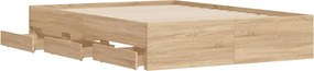 Rám postele se zásuvkami dub sonoma 120x200 cm kompozitní dřevo 3207282