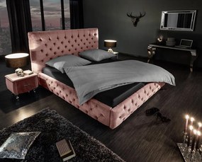 Chesterfield postel PALLAS Dekorhome Tmavě šedá