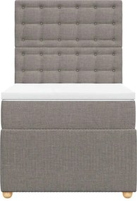 Box spring postel s matrací taupe 100 x 200 cm textil 3294285