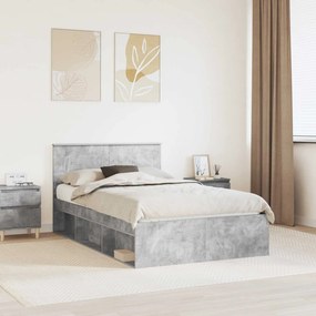 Rám postele s čelo Beton 120 x 200 cm Kompozitní dřevo 3407907