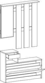 Casarredo - Komfort nábytek Předsíňová stěna ORION dub sonoma/bílá