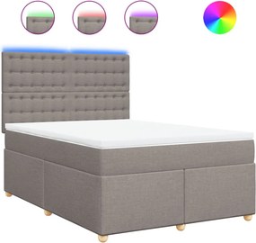 Box spring postel s matrací taupe 140x200 cm textil 3293621