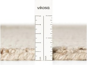 Krémový ručně tkaný vlněný koberec 80x150 cm Boho 1.0 Structa – Vikosa