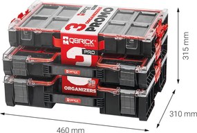 Sada boxů na drobné díly: Qbrick System PRO Organizer 300 + 200 + 100 MFI