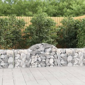 Klenuté gabionové koše 11 ks 200x30x60/80 cm pozinkované železo 3146077