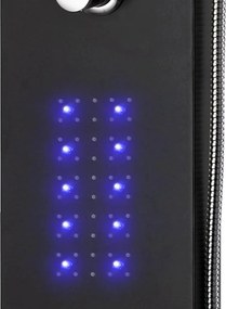 Sprchový panel set hliníkový 20 x 44 x 130 cm černý 142996