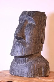 Květináč - odlévaná hlava Moai