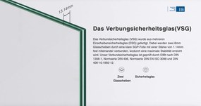 Doporro skleněná vchodová stříška 160x90cm VSG 13,14mm