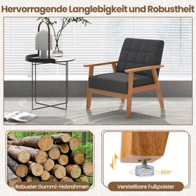 Costway Moderní akcentové křeslo s knoflíkovým prošíváním vyrobené z prodyšné
