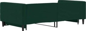 Válenda s přistýlkou tmavě zelená 100 x 200 cm samet 3196700