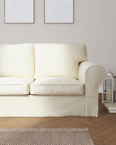 Potah na pohovku IKEA Ektorp 3-místná rozkládací, NOVÝ MODEL 2013 barva krémová látka lesklé, sametová