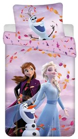 Jerry Fabrics Bavlněné povlečení 140x200 Frozen Ice Age růžový povlak na polštář 70x90 JF24