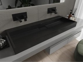 Mexen Ava umyvadlo na desku z konglomerátu B/O 120 x 46 cm, černé - 23011270