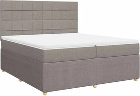 Box spring postel s matrací taupe 200x200 cm textil 3294467