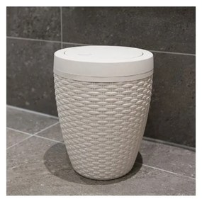 Krémový koupelnový koš Addis Rattan Bath Bin Calico, 5 l