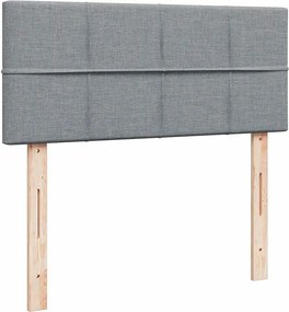 Box spring postel s matrací světle šedá 120 x 200 cm textil 3287423