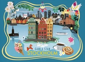 RAVENSBURGER Puzzle Staré město, Stockholm / 500 dílků