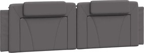 Postel Viana s matrací šedá 180 x 200 cm umělá kůže 3208813