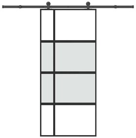 Posuvné dveře s kováním 90x205 cm tvrzeného sklo a hliník 3333035