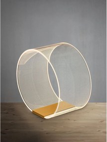 Hliníková LED stmívatelná stolní lampa ve zlaté barvě se stínidlem z akrylového skla (výška 28 cm) Valentin – Nova Luce