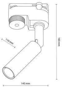 LED Bodové svítidlo do lištového systému LAGOS 1xG9/3W/230V černá
