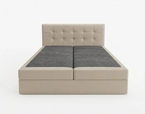 Čalouněná postel boxspring DIRELIS TRINITY 140x200 cm béžová Matrace: Matrace Bonell pružinová