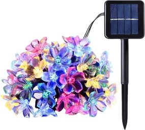 Dekorativní venkovní solární řetěz s 40 LED – Lights Flowers - Vícebarevný