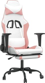 vidaXL Herní židle s podnožkou umělá kůže [3143662] Barva: Černo-červený