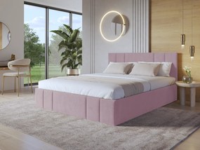 Eka Čalouněná postel SAMANTA - Kronos 160x200 cm Barva látky: Světle růžová (Kronos 27)