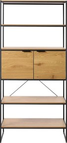 Knihovna v dekoru dubu v přírodní barvě 90x190x40 cm Cesura – Unique Furniture