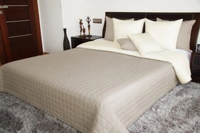 Oboustranní přehozy na manželskou postel v krémově béžové barvě Šířka: 200 cm | Délka: 220 cm
