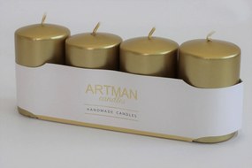 Zlaté adventní svíčky 4ks 9cm