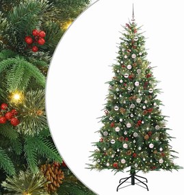Umělý Skládací Vánoční Strom s stojanem Zelená 240 cm PE a PVC 3397447