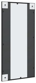 Nástěnné zrcadlo černé 40 x 80 cm obdélník železo - Default Title