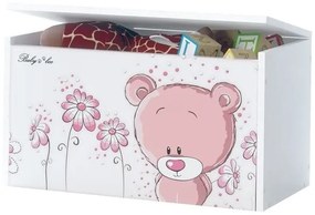 Truhla na hračky - Růžový medvídek