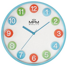 MPM Dětské plastové hodiny s 3D arabskými číslicemi PlayTime E01.4288.31