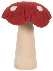 Dekorace houba muchomůrka s plstěným kloboukem - 14*14*17 cm