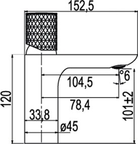 Mereo Mereo, Umyvadlová stojánková baterie diamant, Viana, bez výpusti, chrom, MER-CBE10101A