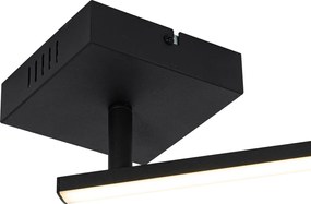 Stropní lampa černá 150,8 cm vč. LED 3-stupňový stmívač nastavitelná - Annuschka