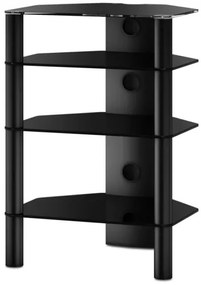 Hifi stolek SONOROUS RX 2140 (černé sklo + černé alu)