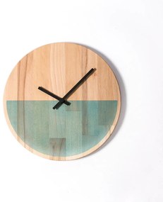 Nástěnné hodiny Pure Color S, bukové dřevo, černé ručičky