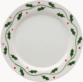 Ručně malovaný vánoční mělký talíř Holly