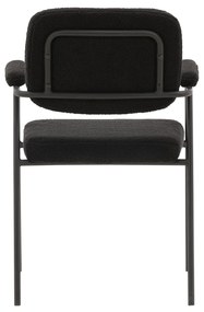 Jídelní židle Yesterday, 2ks, černá, 60.5x58x90