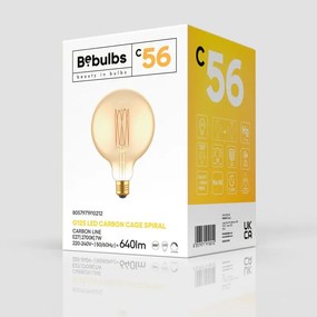 creative cables LED zlatá žárovka C56 Carbon G125 7W E27 stmívatelná 2700K
