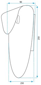 Toolight Nástěnné svítidlo APP1430-W GOLD