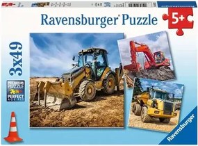 Ravensburger Bagr při práci / 3x49 dílků / od 5 let
